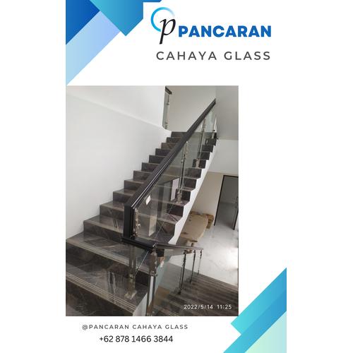 Jual Railing Balkon/Tangga Kaca 8mm Tempered Hollow Galvanis - Kab ...