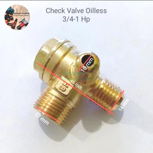 Jual Check Valve Kompresor angin oilless 3/4 dan 1/2 HP Sambungan ...