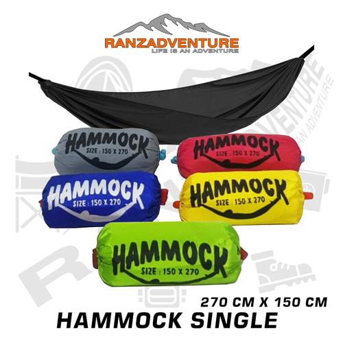 Jual hammock single 270cm x 150cm hammock ayunan gantung single layer ...