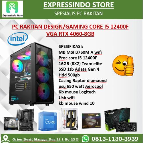 Jual Pc Rakitan core i5 12400Fbest for Gaming/design vga RTX 4060-8gb ...
