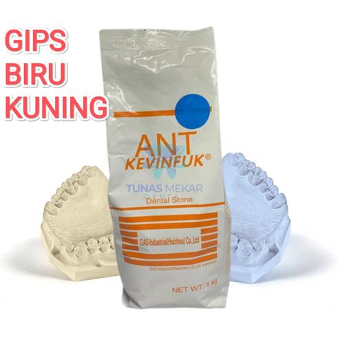 Jual Dental Stone Gips Biru Kuning Tipe II III Bahan Cetak Plaster 1kg ...