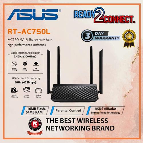 Jual ASUS RT-AC750L AC750 Wi-Fi Router with four high-performance ...
