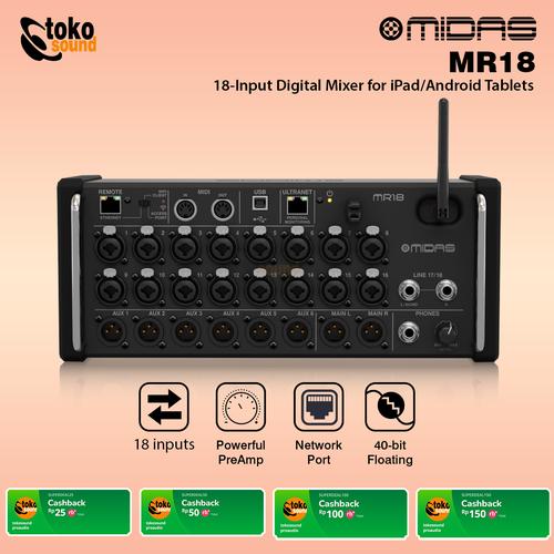 Jual Midas MR18 - 18 Channel Tablet Controlled Digital Mixer - Jakarta Barat - tokosound ...