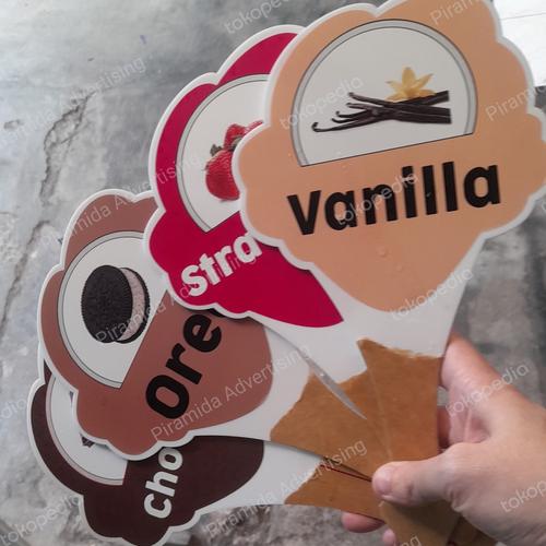 Jual t25cm name tag acrylic ice cream es krim - Kota Surabaya ...
