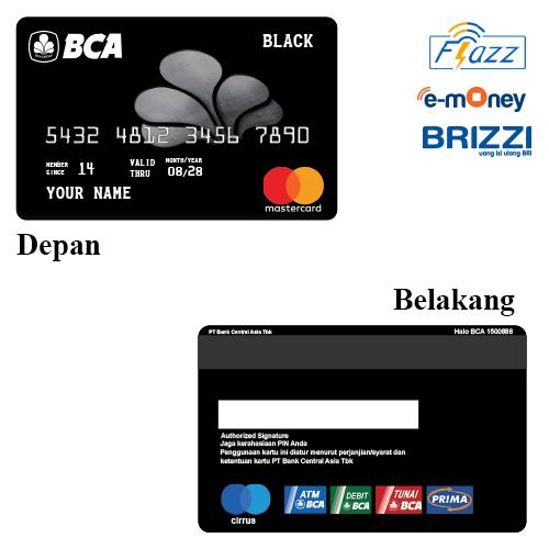 Jual CUSTOM KARTU FLAZZ BCA GENERASI 2 ATAU EMONEY/SALDO 0 - BLACK CARD ...
