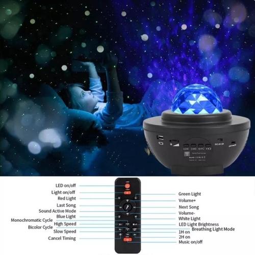 Jual Lampu Tidur Proyektor Langit Bintang Bluetooth + Remote Lampu ...