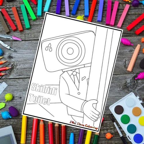 Jual Kertas Mewarnai Gambar Anak Tema Skibidi Toilet V1 - Kertas Brief ...