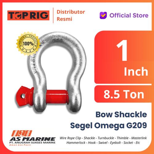 Promo Bow Shackle / Segel Omega Screw Pin G209 1 Inch 8.5 Ton TOPRIG ...