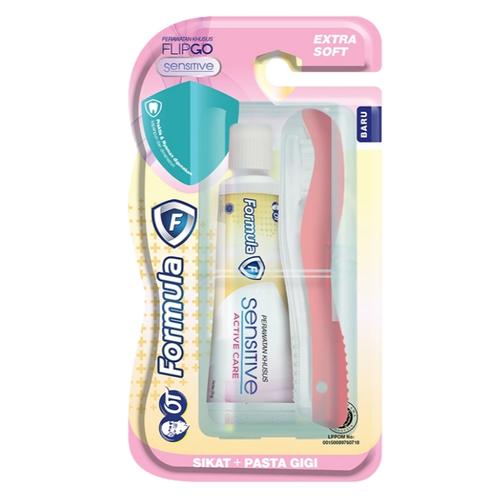 Jual Formula Sikat Gigi Flip Go Nano Sensitive / Charcoal Extra Soft ...