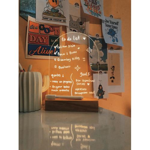 Jual akrilik polos dan standing led acrylic planner / to do list ...