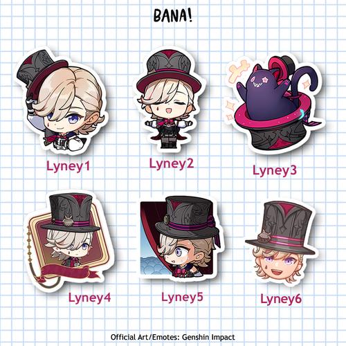 Jual Stiker Genshin Impact LYNEY LYNETTE FREMINET Stiker Waterproof ...