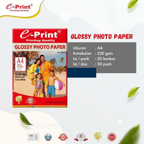 Jual e-Print Glossy Photo Paper A4 230 gsm - Jakarta Utara - ePrint ...