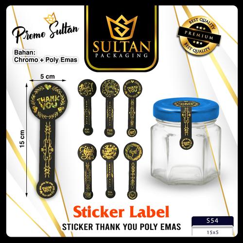 Jual Sticker Segel Box Thank you - Label Sticker Foil Emas - S54 - S1 ...