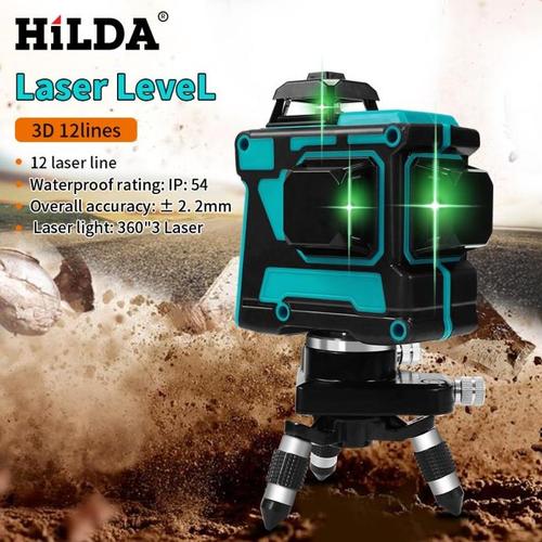 Jual Hilda 2/5/12 Line Laser level Professional Self Leveling - 2 Line ...