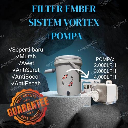 Jual Promo Murah Ember filter kolam 25 lt karantina koi lengkap vortex ...