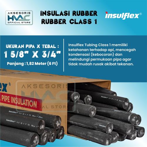 Jual Insulflex Insulasi Pipa 1 5/8 x 3/4 Inch Panjang 1,82 M Tube Class ...
