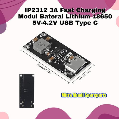Jual IP2312 3A Fast Charging Modul Baterai Lithium 18650 5V-4.2V USB ...
