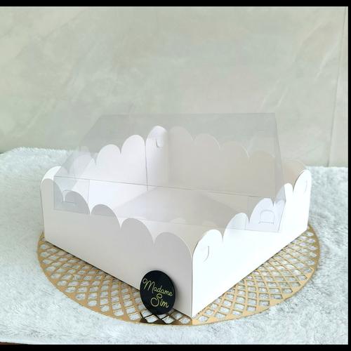 Promo BOX MIKA PUTIH - DOS KUE KERING LAMINASI - KOTAK DESSERT 25x25x10 ...