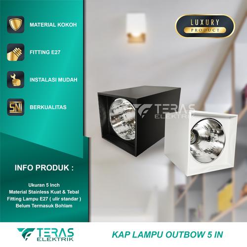 Jual Kap lampu downlight 5 inci rumah lampu kotak stainless outbow - Body Putih - Kota Tangerang ...