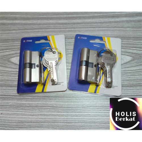 Jual Silinder Kunci Computer 60 mm + 5 Kunci Anak Kunci Pintu Besar / Kecil - Besar - Kota ...