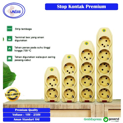 Jual Stop Kontak Listrik 5 4 3 2 Lubang Colokan Terminal Kuningan Premium - Lumment SNI, 2 ...