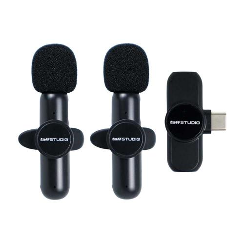 Jual Microphone Jepit Wireless 2 Mic Clip On HP Smartphone USB Type-C ...