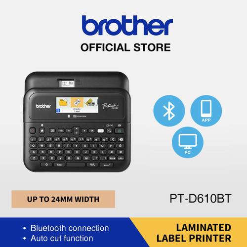 Promo Brother Printer Label PT-D610BT Label Maker PC Connectable Cicil 0% 3x - Jakarta Pusat ...