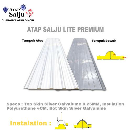 Jual Atap Salju Lite Premium Silver / Atap Dingin / Atap Peredam PU ...