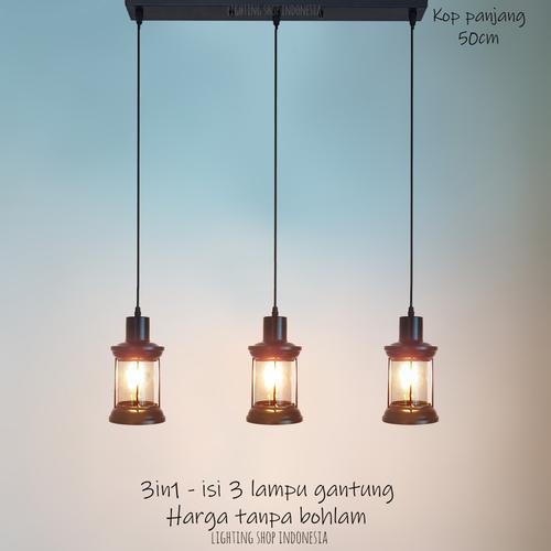 Jual Lampu gantung 3in1 industrial minimalis kop panjang meja makan cafe - Jakarta Pusat ...