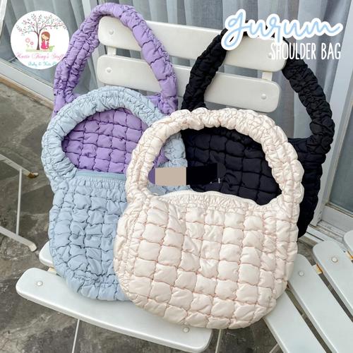 Jual GU RUMI KOREAN PUFFY SHOULDER BAG WOMEN - Dusty blue - Jakarta ...