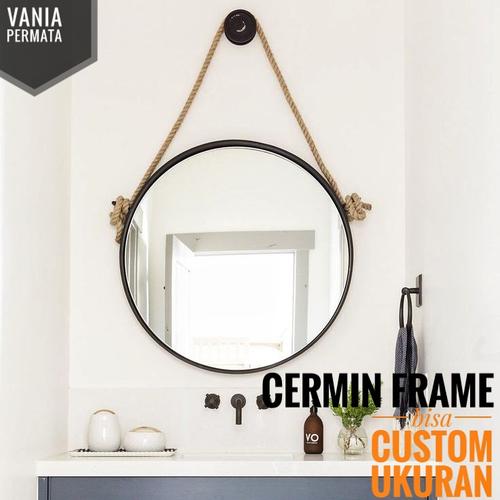 Jual Cermin Frame Bulat Estetik Minimalis Hanging Mirror Wastafel ...