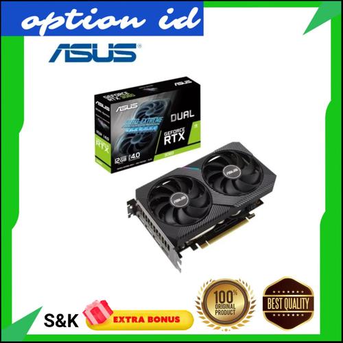 Jual VGA ASUS DUAL GeForce RTX 3060 V2 12G | RTX3060 12GB GDDR6 ...