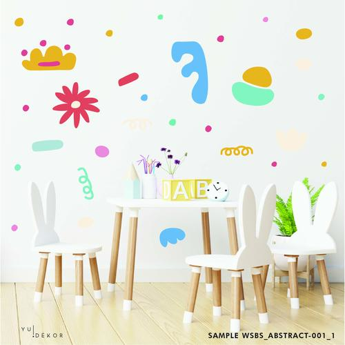 Jual [SAMPLE WALL STICKER] Wall Decals Sticker/MOTIF ABSTRACT - Kota ...