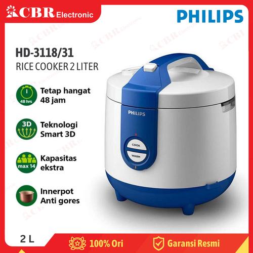 Jual Rice Cooker PHILIPS 2 Liter HD-3118/31 BLUE - Kota Batam - CBR ...
