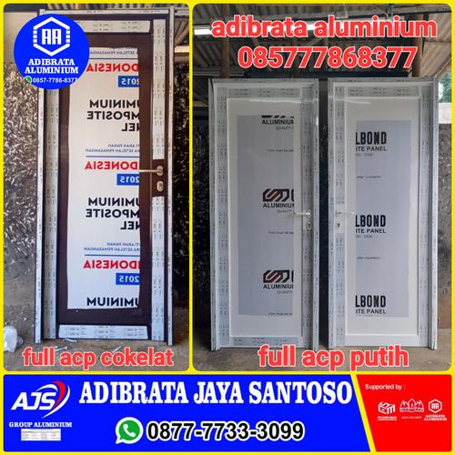 Jual pintu aluminium acp full sett ukuran kusen 80x200 - Putih, 80x200 ...