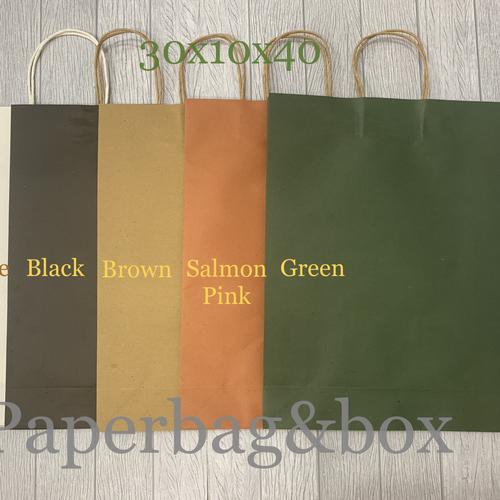Jual BROWN paper bag 30x10x40, paperbag warna, kantong kertas, tas ...