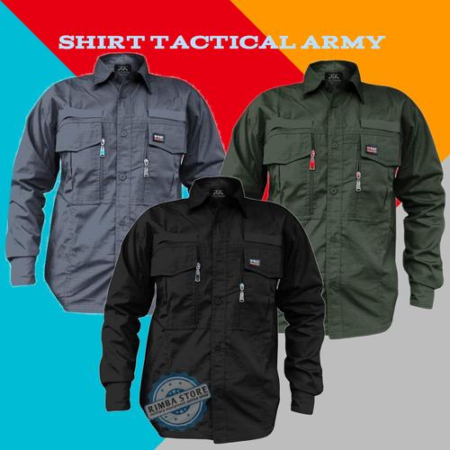 Jual Kemeja W tac seragam tactical baju pdh kerja lapangan kantor Polri ...