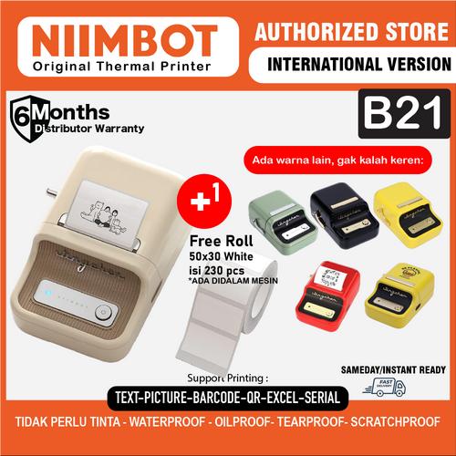 Jual Niimbot B21 Mini Portable Wireless Bluetooth Label Thermal Printer ...