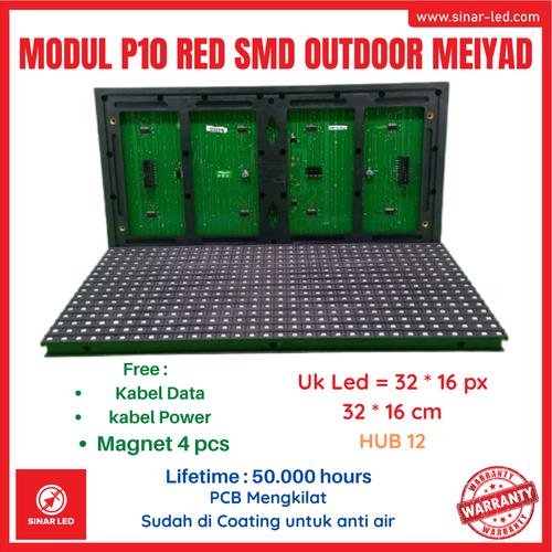 Promo PANEL MODULE MODUL LED P10 RUNNING TEXT SMD MERAH RED OUTDOOR ...