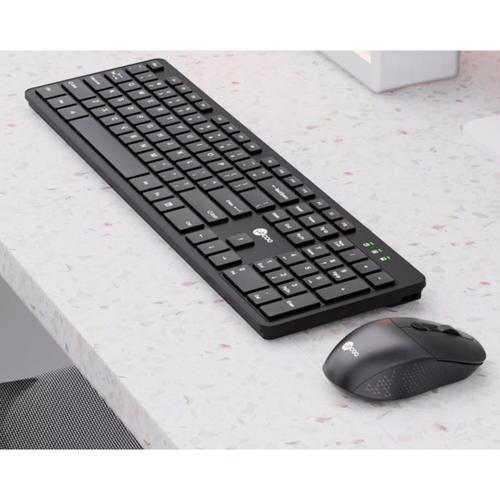 Jual Keyboard Mouse Combo Set Keyboard Wireless Keyboard Bundle Black ...