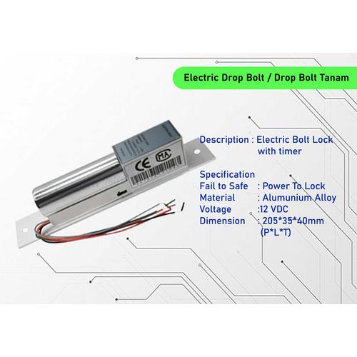 Jual electric drop bolt lock access control door lock - Jakarta Timur ...