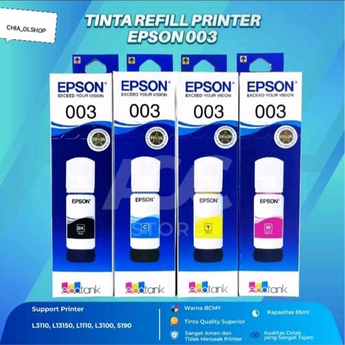 Jual TINTA EPSON 003 ORIGINAL C. Y. M. BK - Hitam - Kota Depok - Chia ...