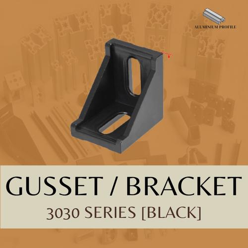 Jual Bracket Corner 3030 Siku Aluminium [BLACK POWDER COATING ...