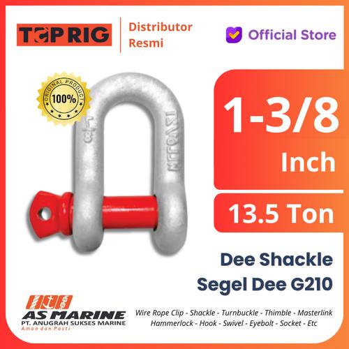 Promo Dee Shackle / Segel D Screw Pin G210 1-3/8 Inch 13.5 Ton TOPRIG ...