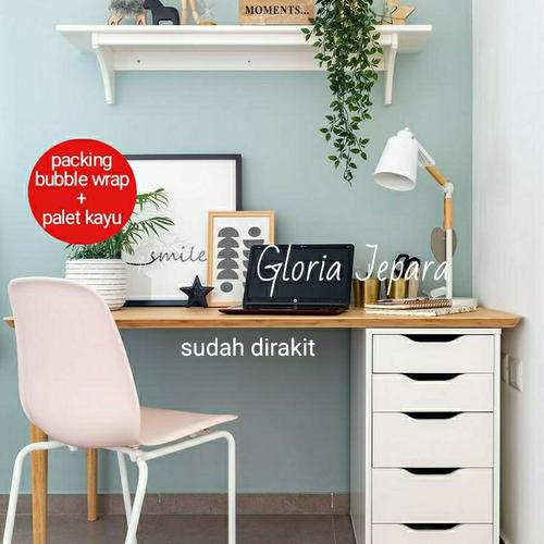 Jual MK 07B Meja Kantor.Meja Kerja.Meja Belajar Minimalis Modern 5 laci ...