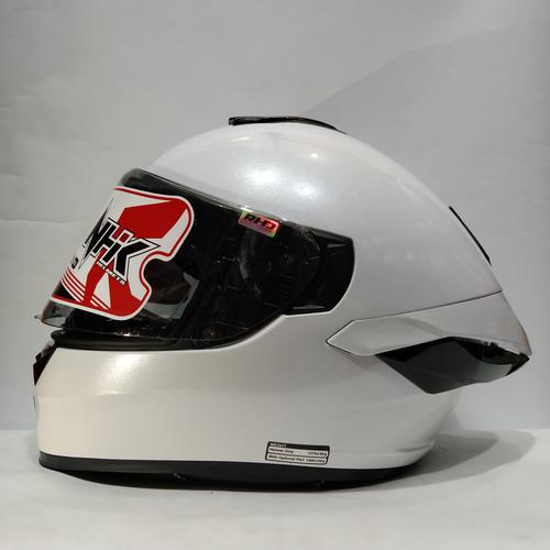 Jual HELM NHK MARK 1 ELITE SINGLE VISOR SOLID STAR WHITE HELM FULL FACE ...