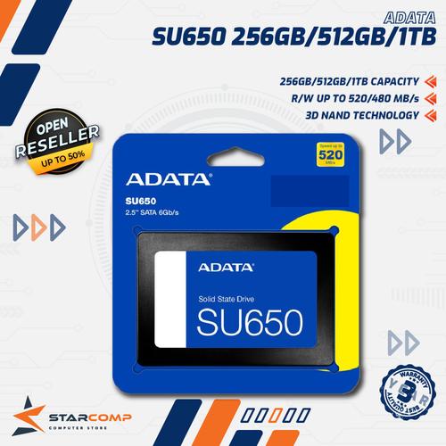 Jual Adata SU650 Ultimate 256GB / 512GB / 1TB 3D NAND SU 650 SATA III ...
