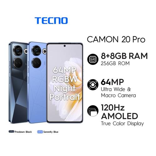 Jual TECNO COMON 20 PRO 8/256GB GARANISI RESMI 1 TAHUN - BLACK ...