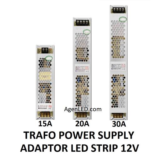 Jual Trafo SLIM LED Strip 15A 20A 30A Adaptor 12v 24v Travo Power ...