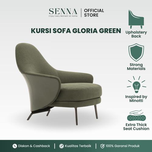 Jual GLORIA Sofa Santai Green Single Armchair Kursi Malas Minimalis - Jakarta Barat - SENNA ...